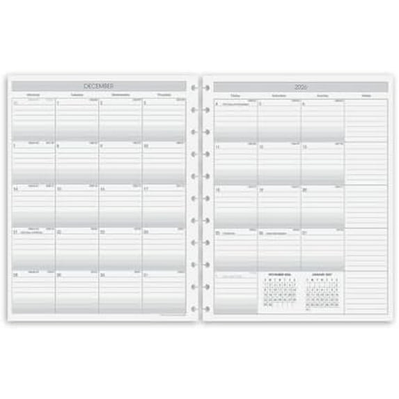 Circa® 2‑Year Monthly Agenda Refill, 2026–2027 – Disc‑Bound Monthly ...