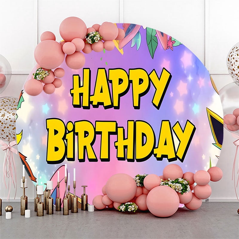 Circle 7.2ft Magical Anime Pet Backdrop for Kids Birthday Party Cute ...