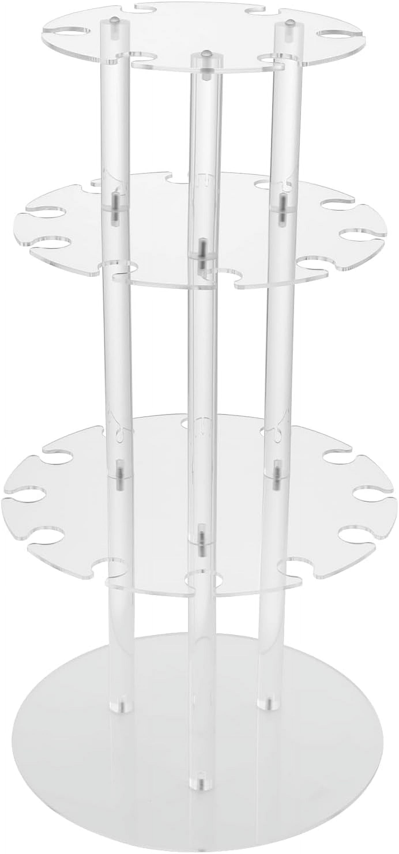 Circle Acrylic Champagne Display Rack Stand,with 28 Slots,3 Tier ...
