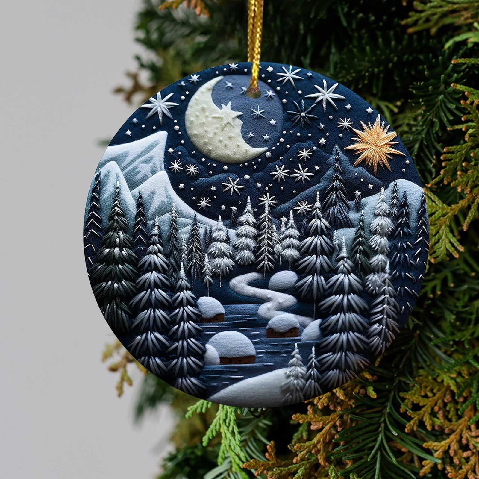 Circle Acrylic Ornament - Memorial Christmas Ornament Gifts For Family ...