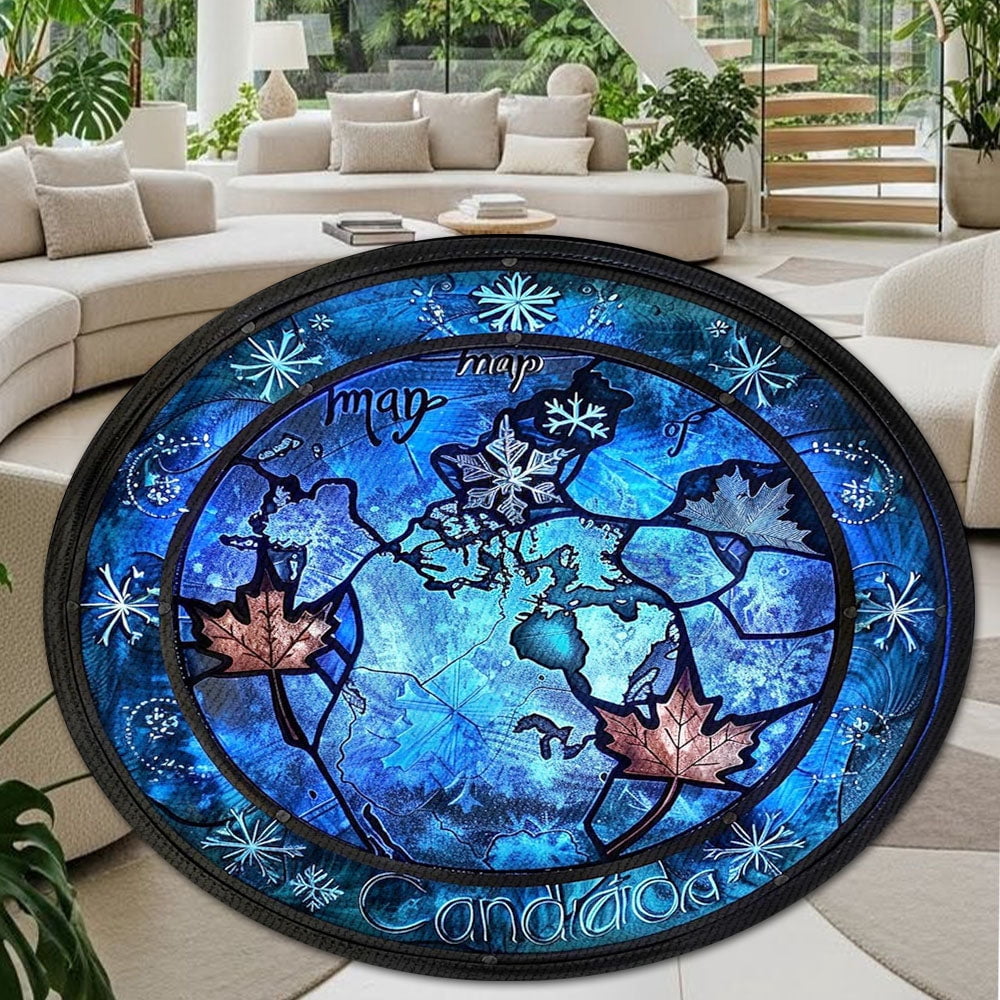 Circle Area Rug, Canada Washable Non-Slip Floor Carpet, Soft Rug for ...
