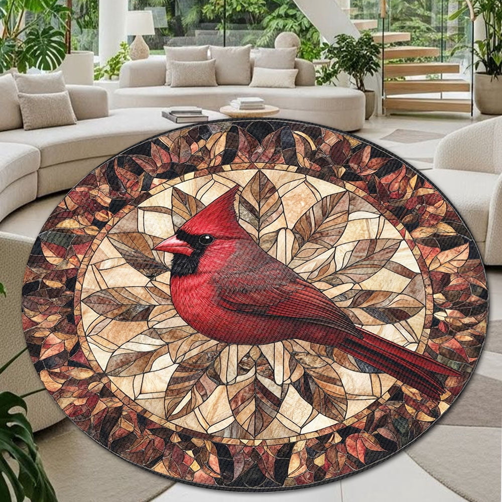 Circle Area Rug, Cardinal6 Washable Non-Slip Floor Carpet, Soft Rug for ...