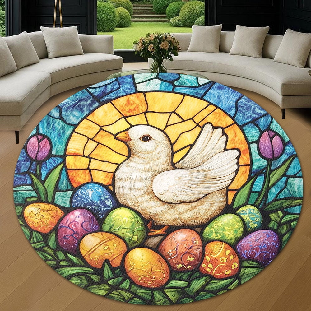 Circle Area Rug, Chick Washable Non-Slip Floor Carpet, Soft Rug for ...