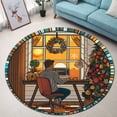 Circle Area Rug, Coding Sunset Nature Pattern Washable Non-Slip Floor ...