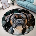 Circle Area Rug, Dog7 Art Design Washable Non-Slip Floor Carpet, Soft ...