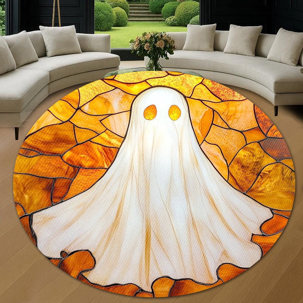 Circle Area Rug, Ghost16 Nature Pattern Washable Non-Slip Floor Carpet ...