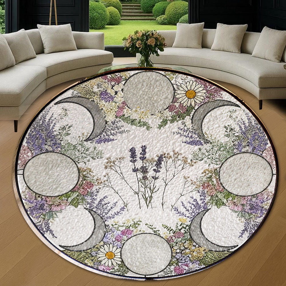 Circle Area Rug, Moon15 Washable Non-Slip Floor Carpet, Soft Rug for ...