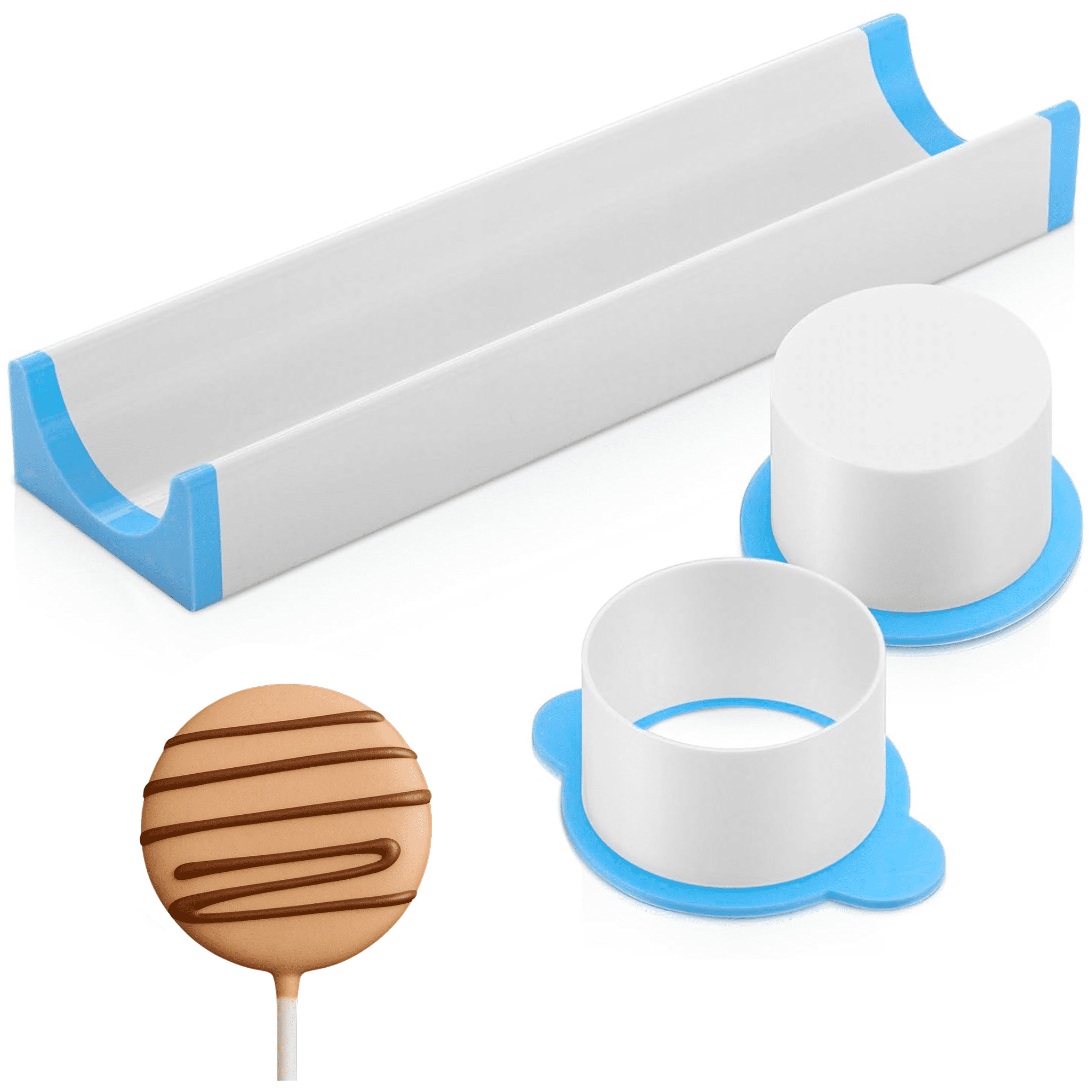 Circle Cake Pop Mold Set with Tray 9in – Cake Pop Cutter and Kit for ...
