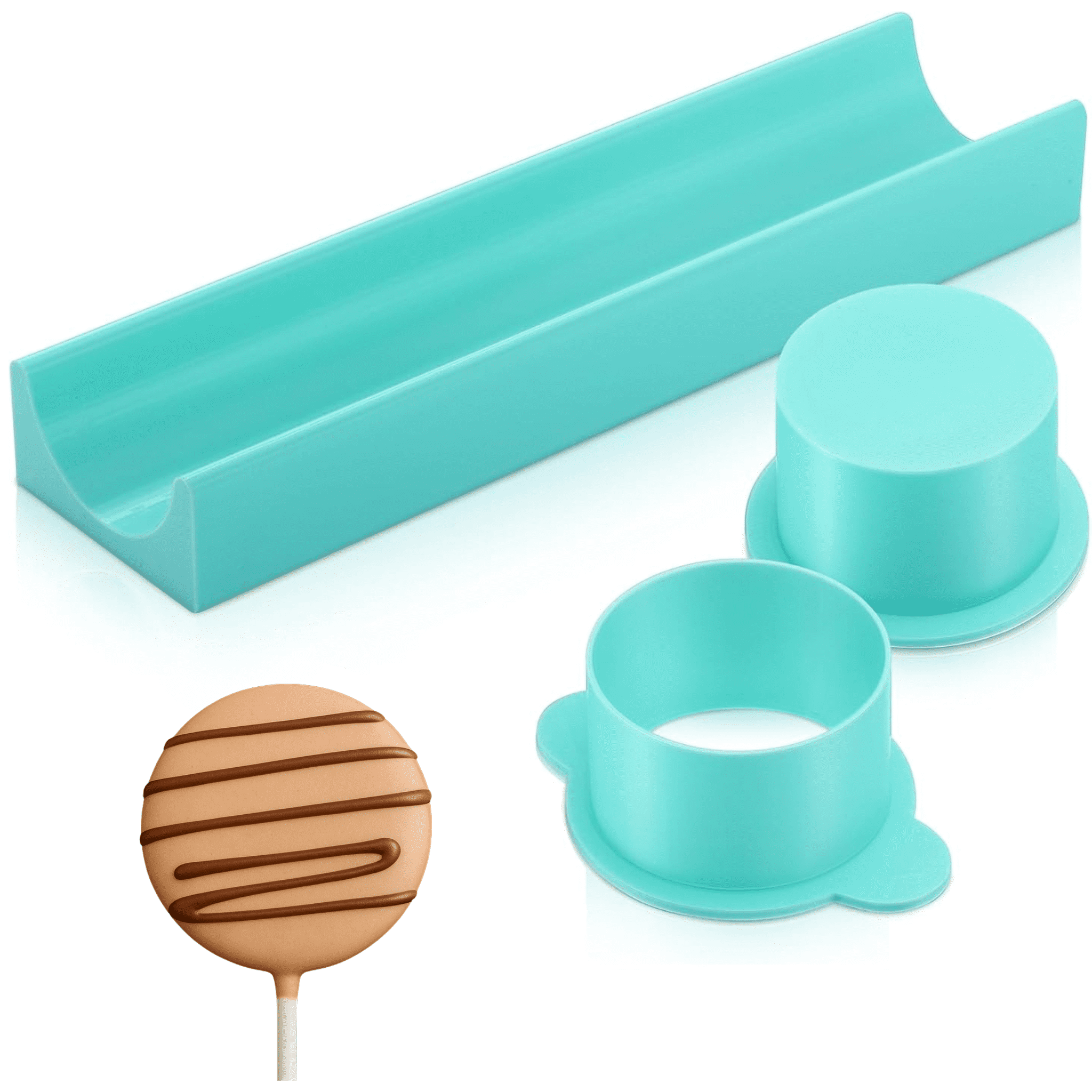 Circle Cake Pop Mold Set with 9in Tray – Easy Cake Pop Circle Maker for ...