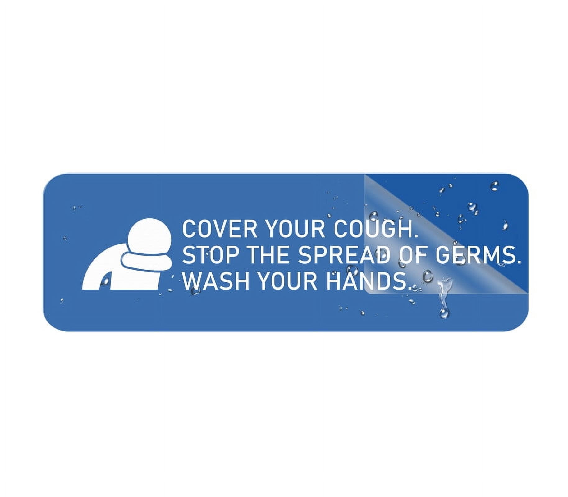 Circle Cover Your Cough Stop The Spread Of Germs Wash Your Hands Sign ...