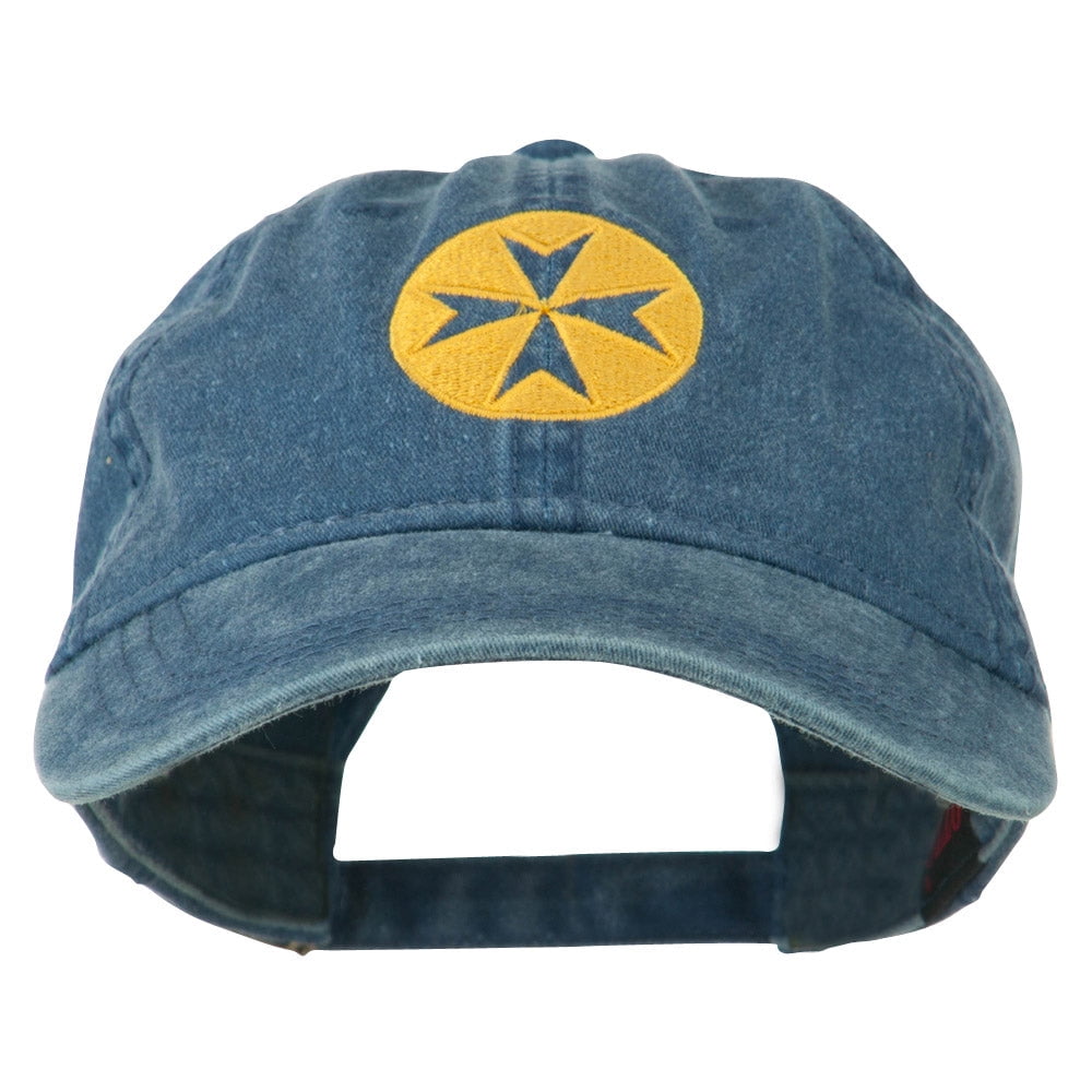 Circle Cross Design Embroidered Cap - Navy OSFM - Walmart.com