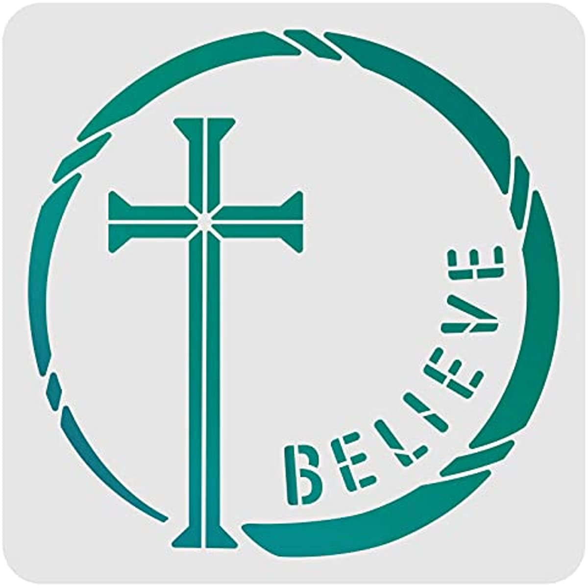 Circle Cross Stencil Template 12x12 Inch/30x30cm Reusable Stencils DIY ...