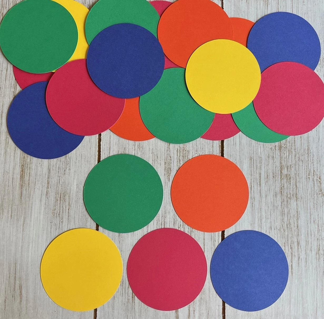 Circle Cutouts Primary Color 2 1/2 Inch Bulletin Board Decorations ...