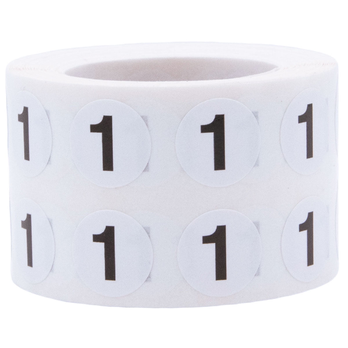 Circle Dot Number 1 Stickers | 0.5" Inch Round | 1,000 Pack - Walmart.com