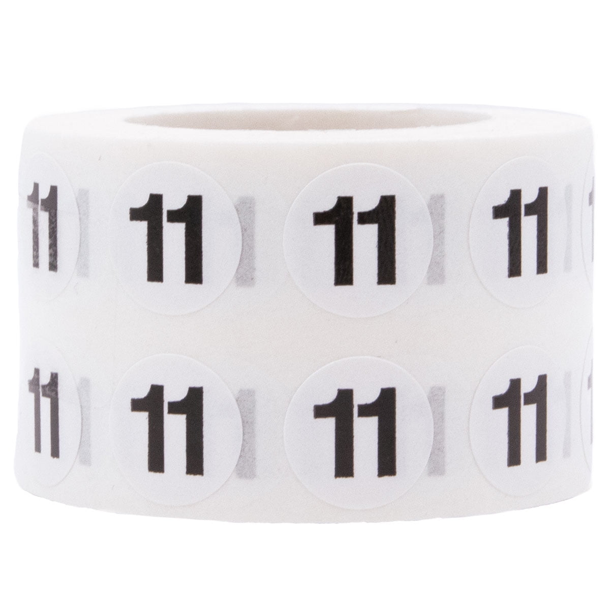 Circle Dot Number 11 Stickers | 0.5" Inch Round | 1,000 Pack - Walmart.com