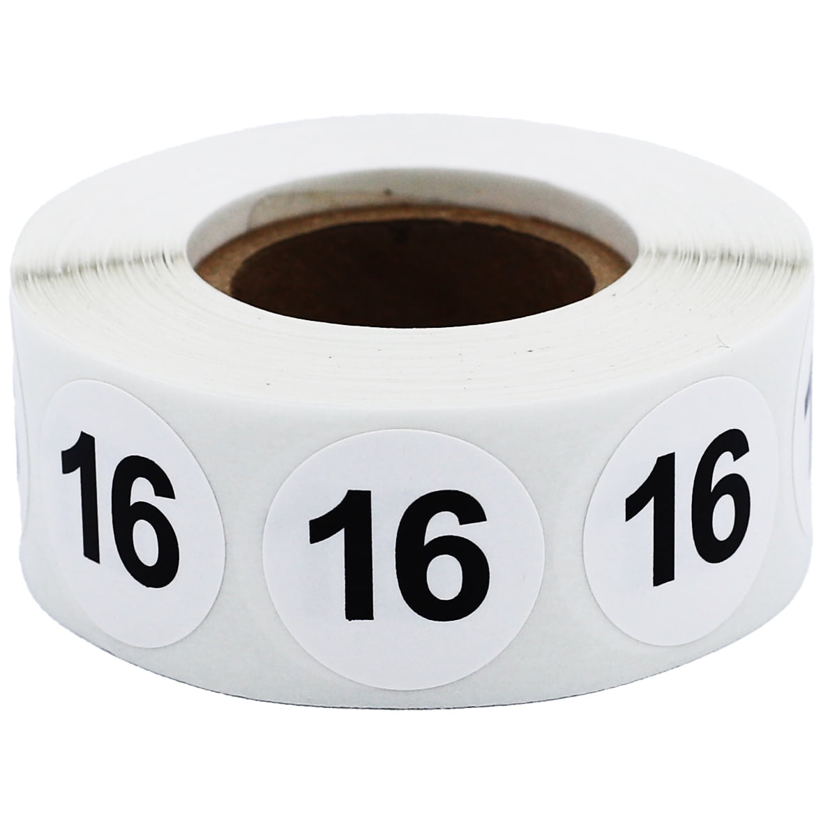 Circle Dot Number 16 Stickers | 0.75" Inch Round | 500 Pack - Walmart.com