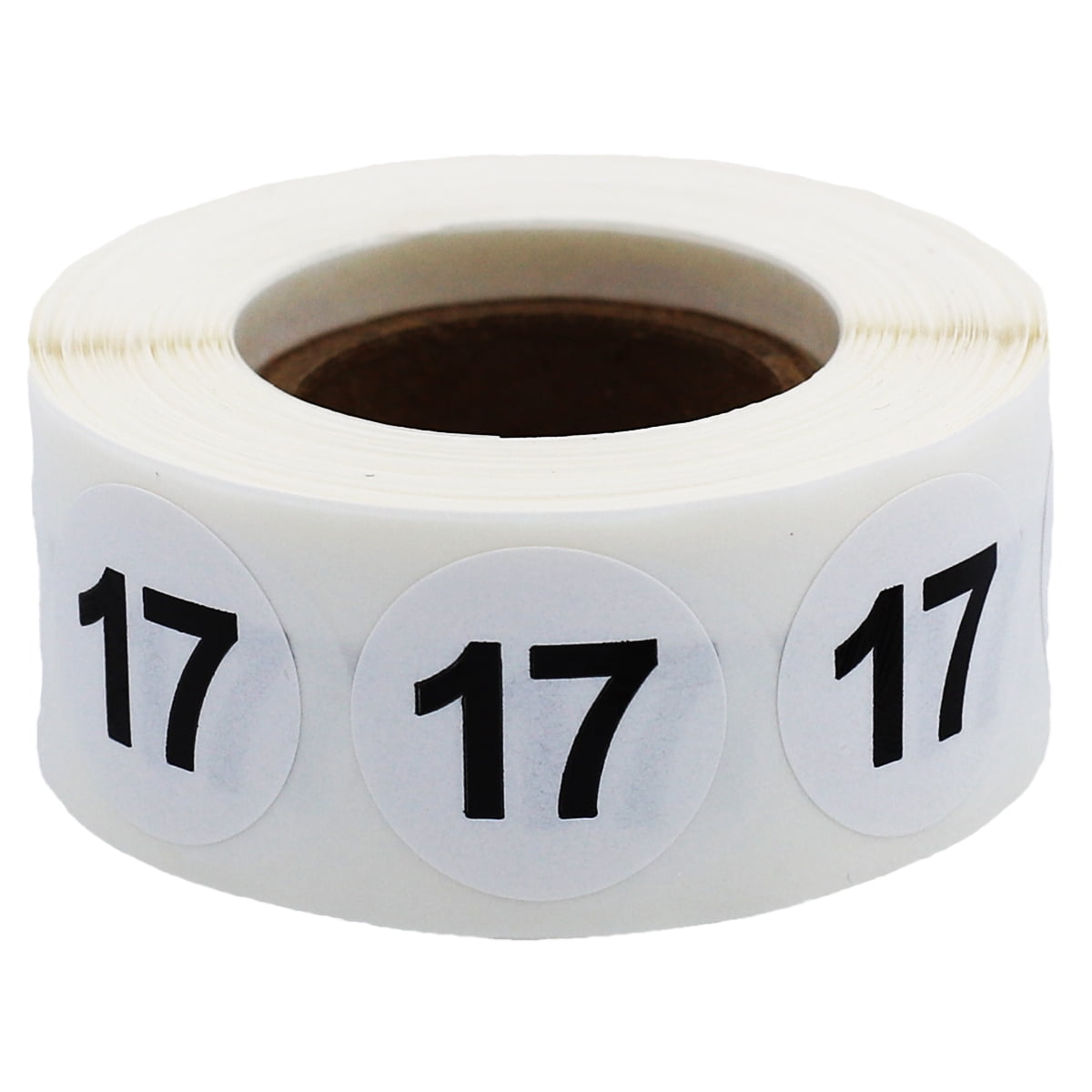 Circle Dot Number 17 Stickers | 0.75