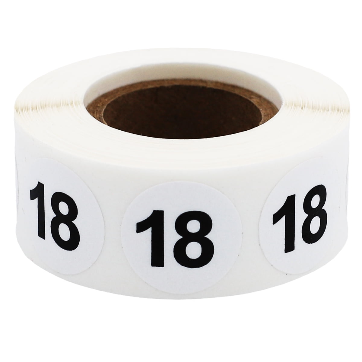 Circle Dot Number 18 Stickers | 0.75" Inch Round | 500 Pack - Walmart.com