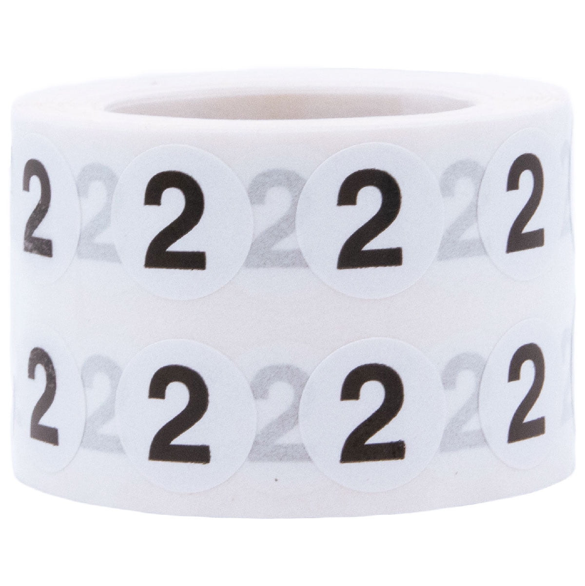 Circle Dot Number 2 Stickers | 0.5" Inch Round | 1,000 Pack - Walmart.com