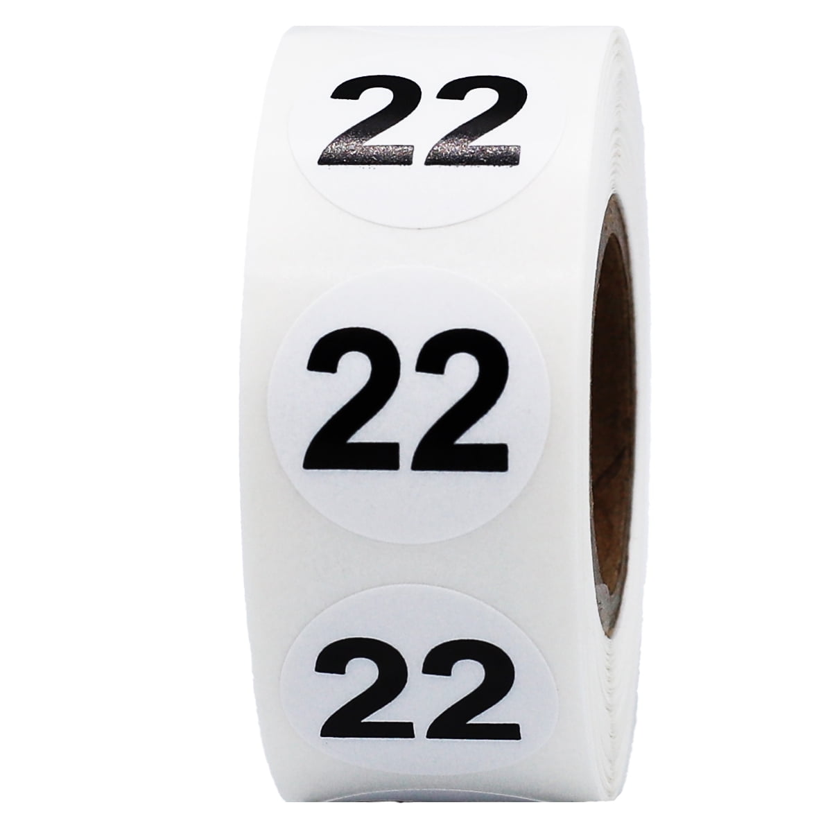 Circle Dot Number 22 Stickers | 0.75" Inch Round | 500 Pack - Walmart.com