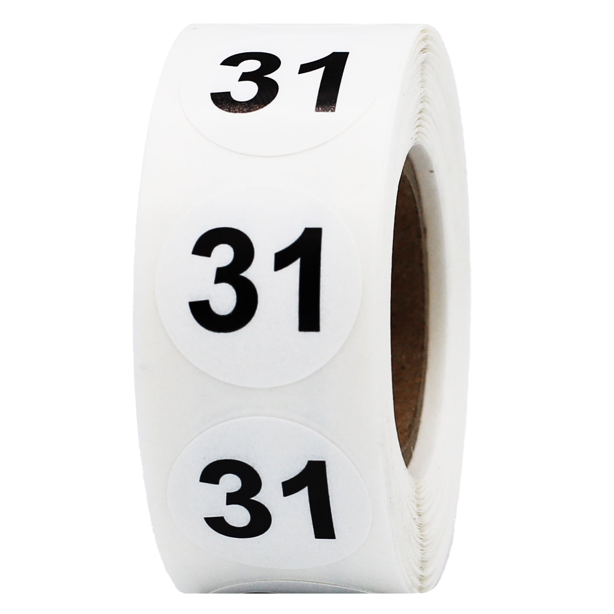 Circle Dot Number 31 Stickers | 0.75" Inch Round | 500 Pack - Walmart.com