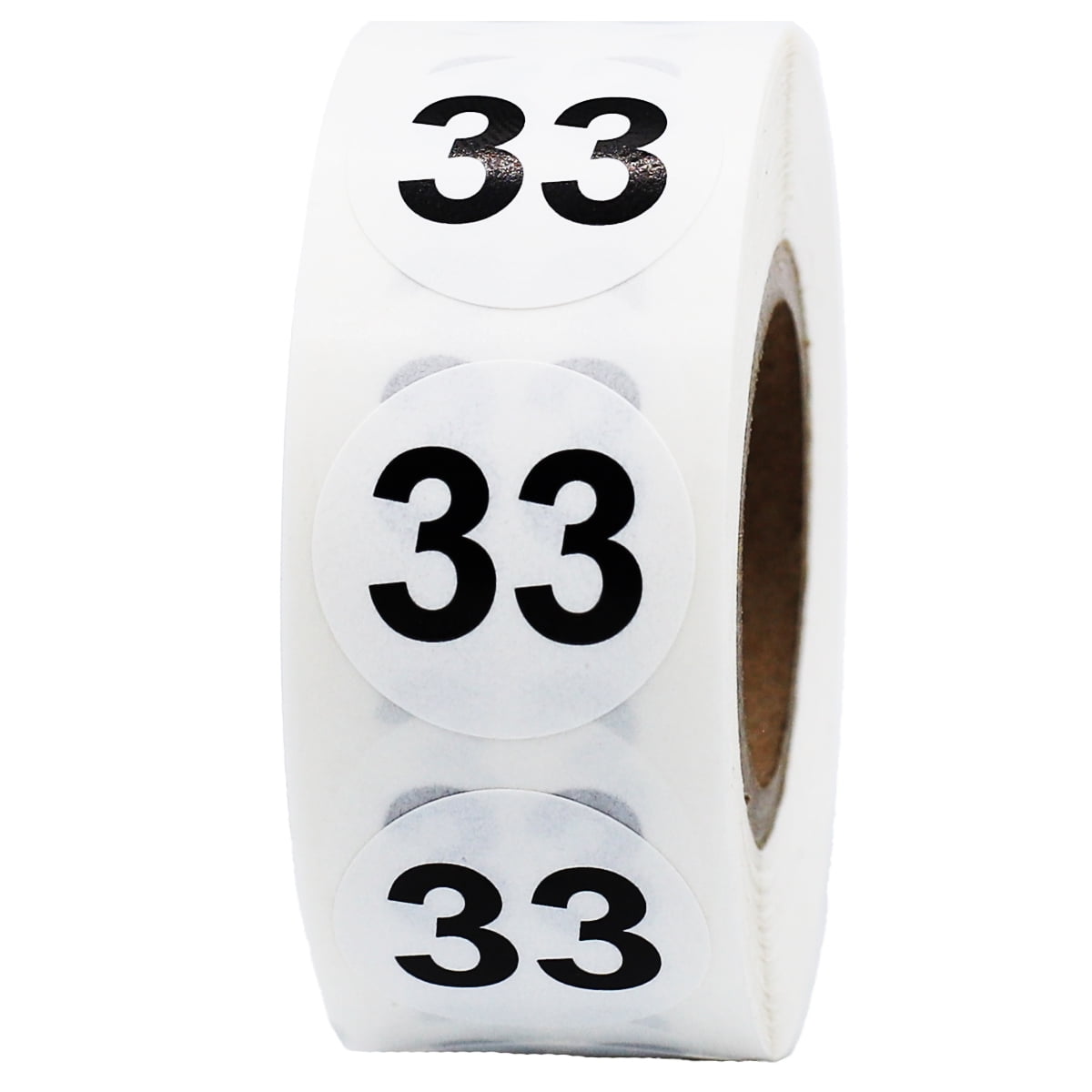 Circle Dot Number 33 Stickers | 0.75" Inch Round | 500 Pack - Walmart.com