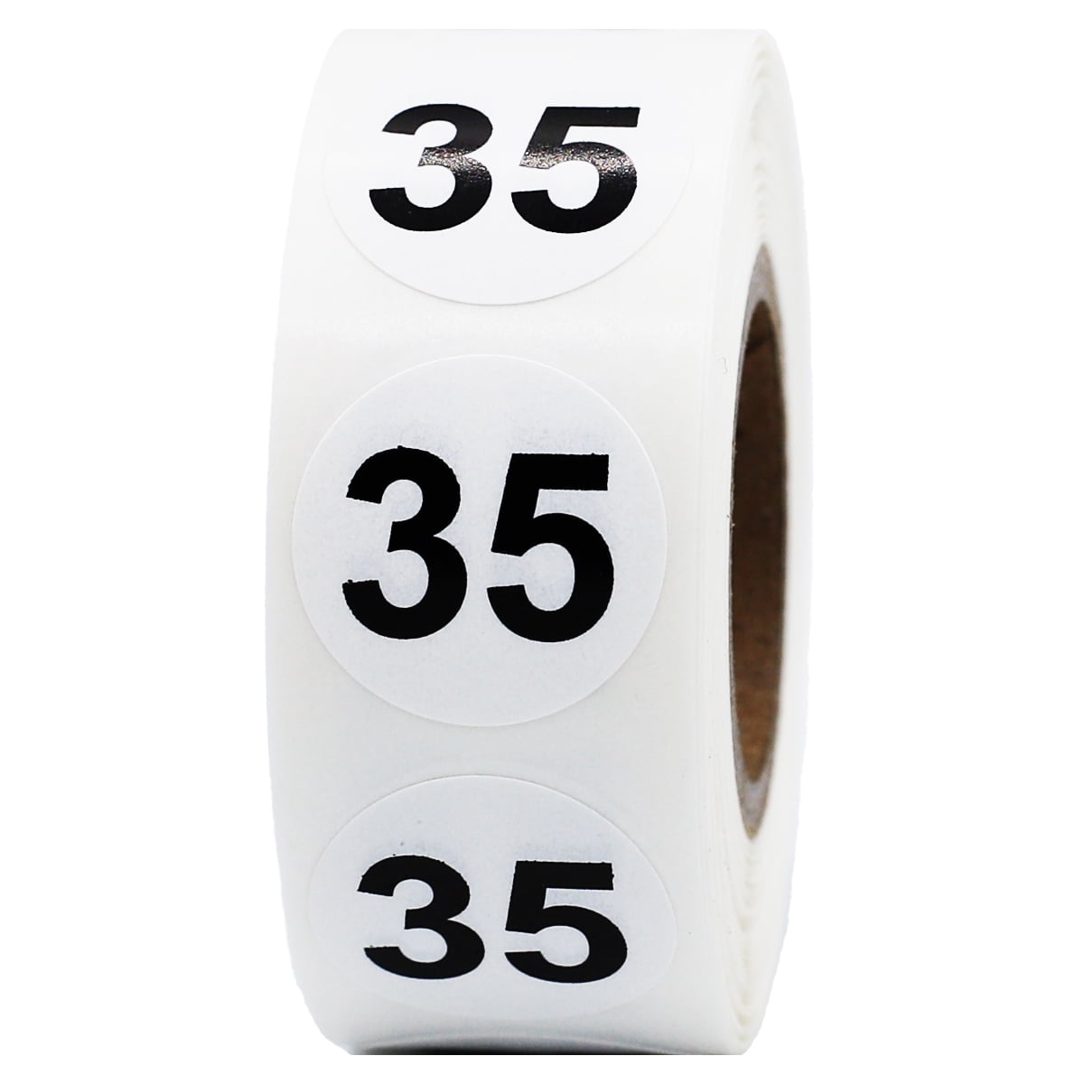 Circle Dot Number 35 Stickers | 0.75" Inch Round | 500 Pack - Walmart.com