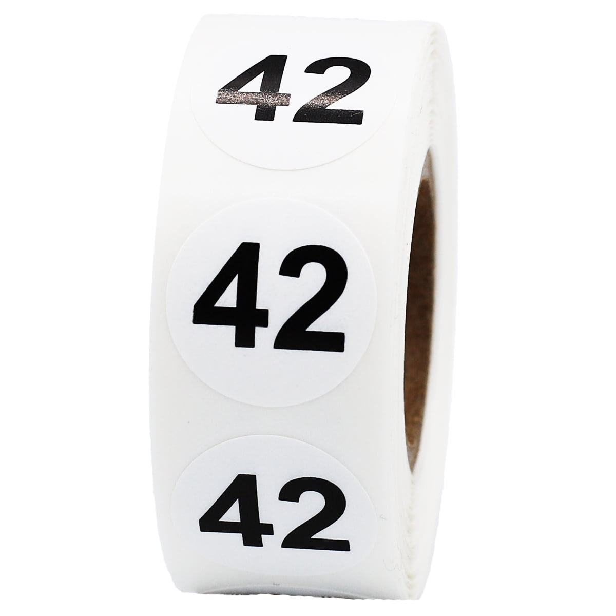 Circle Dot Number 42 Stickers | 0.75" Inch Round | 500 Pack - Walmart.com