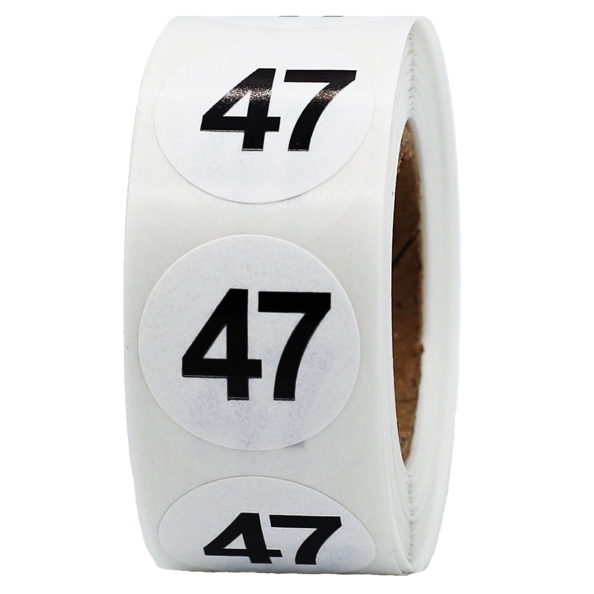 Circle Dot Number 47 Stickers | 0.75" Inch Round | 500 Pack - Walmart.com