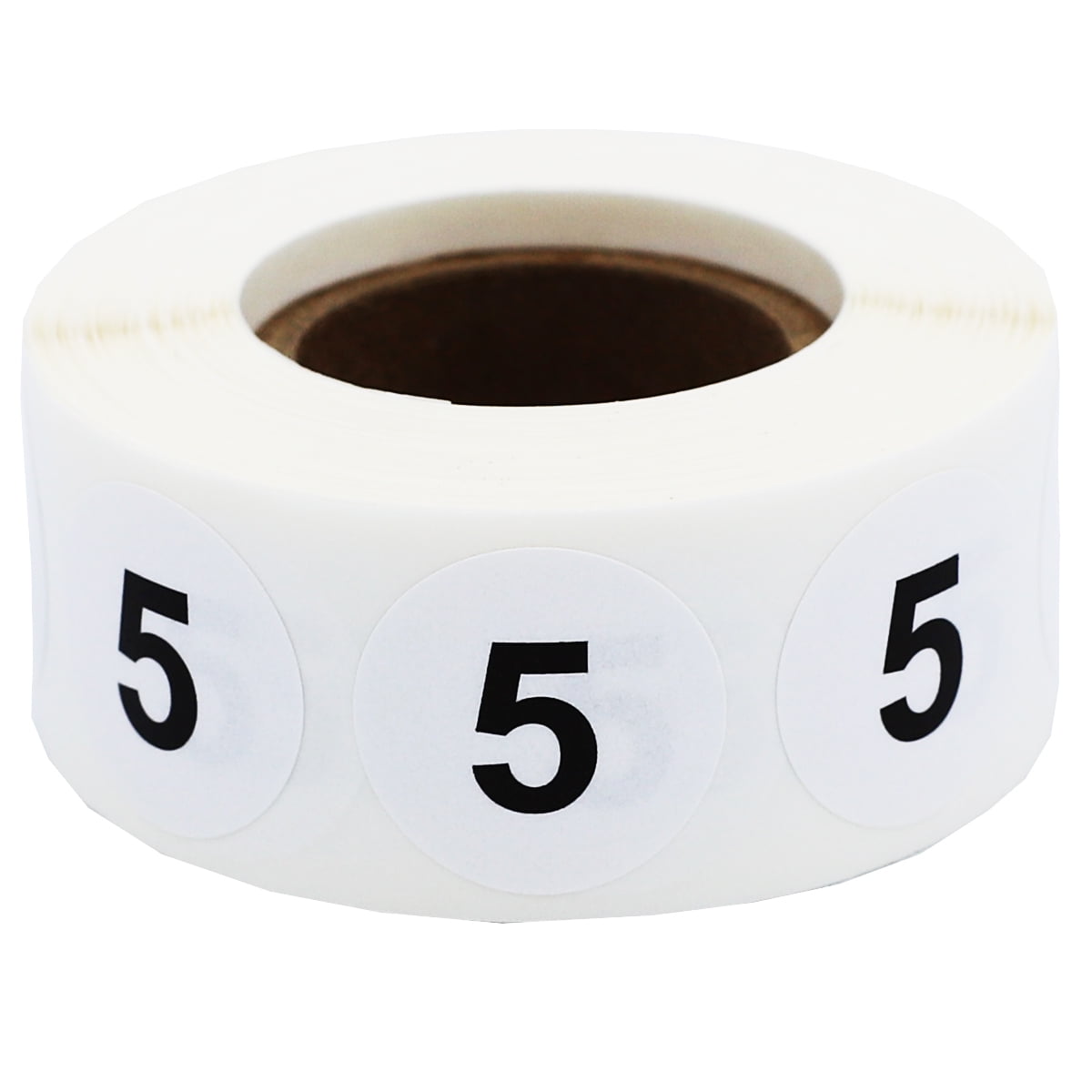 Circle Dot Number 5 Stickers | 0.75" Inch Round | 500 Pack - Walmart.com