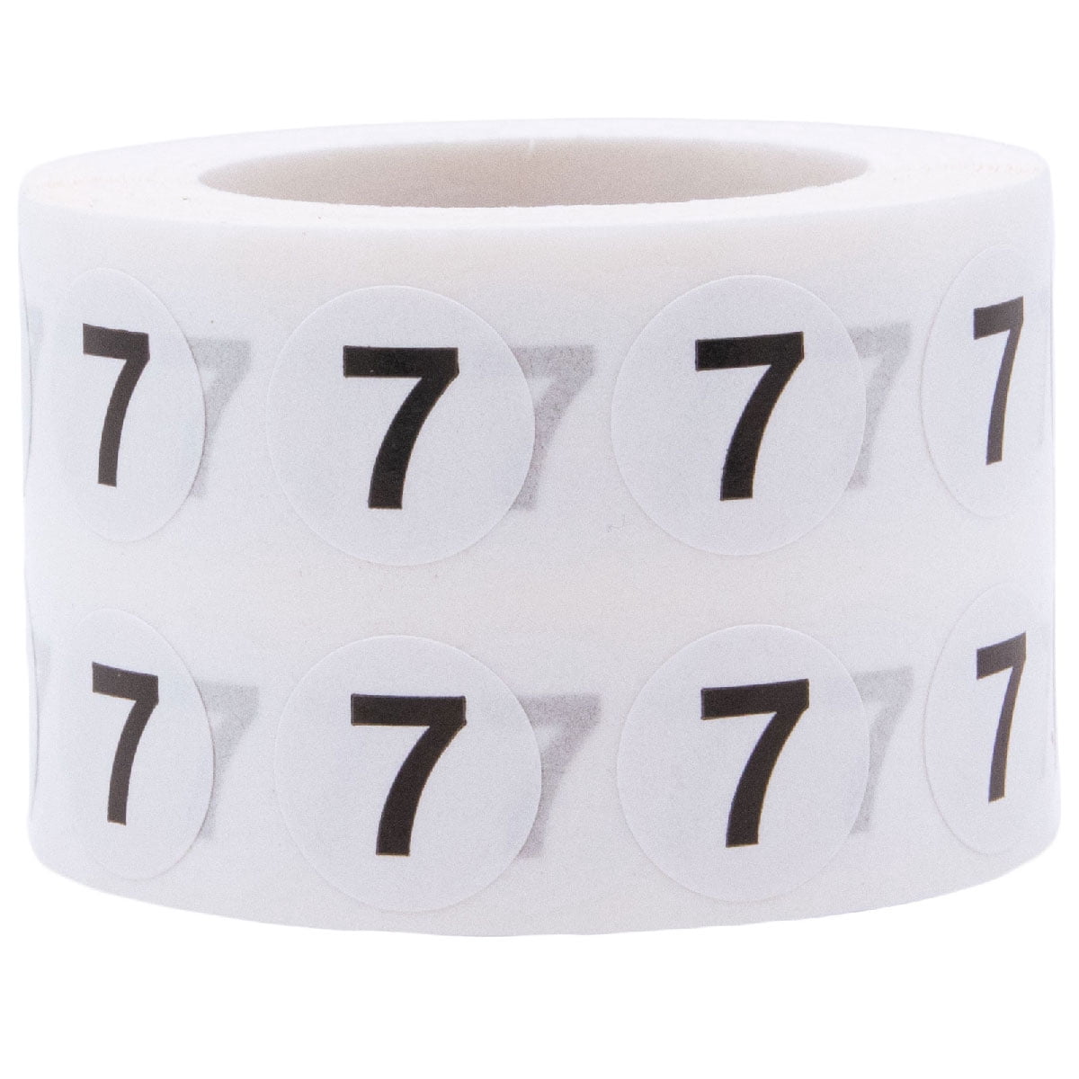 Circle Dot Number 7 Stickers | 0.5" Inch Round | 1,000 Pack - Walmart.com