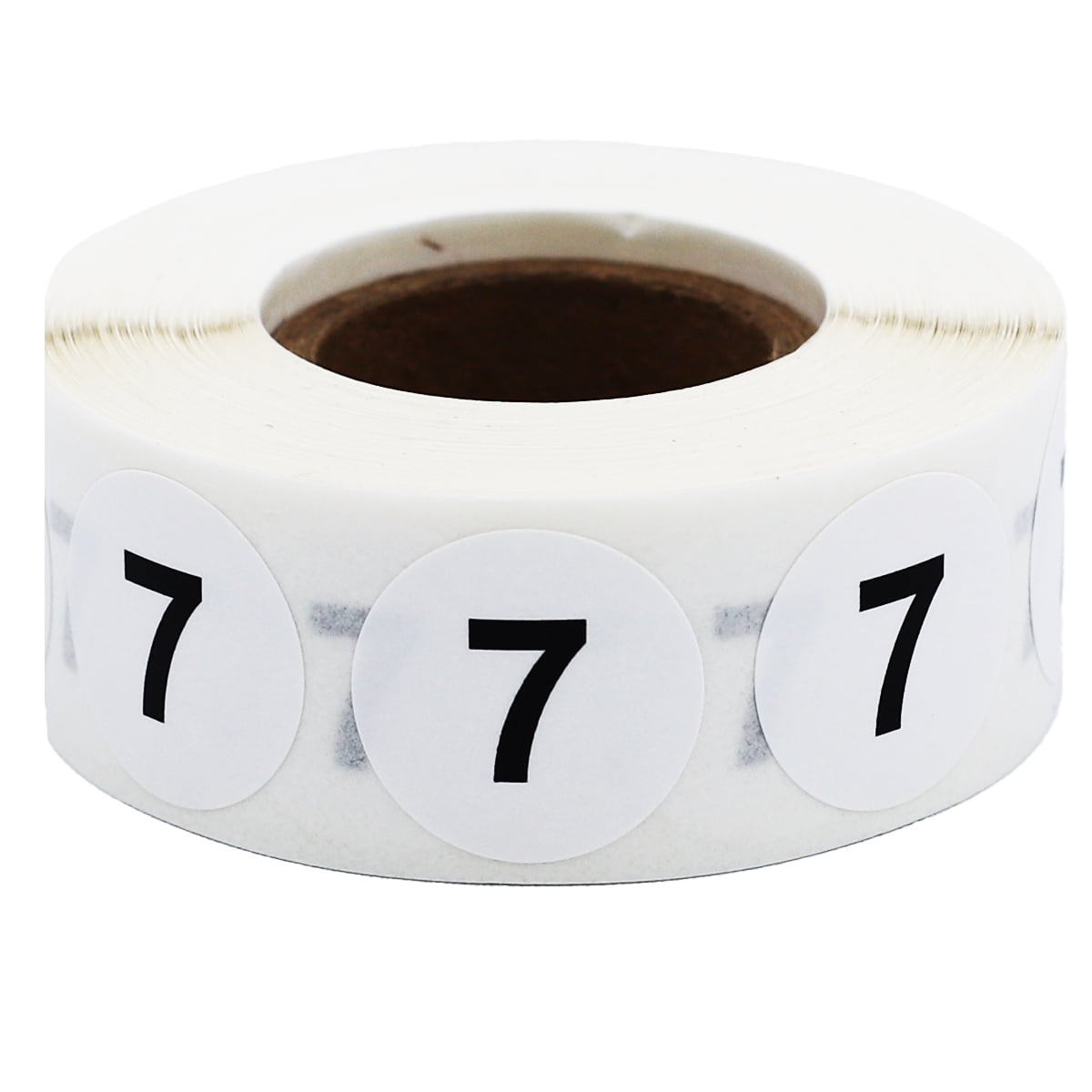 Circle Dot Number 7 Stickers | 0.75" Inch Round | 500 Pack - Walmart.com