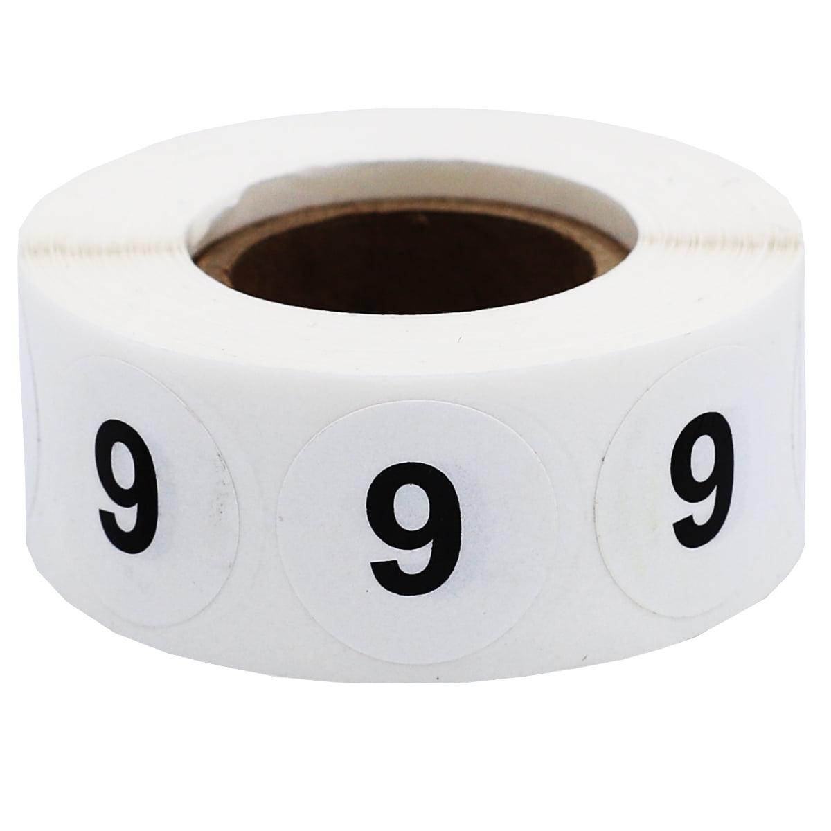 Circle Dot Number 9 Stickers | 0.75" Inch Round | 500 Pack - Walmart.com