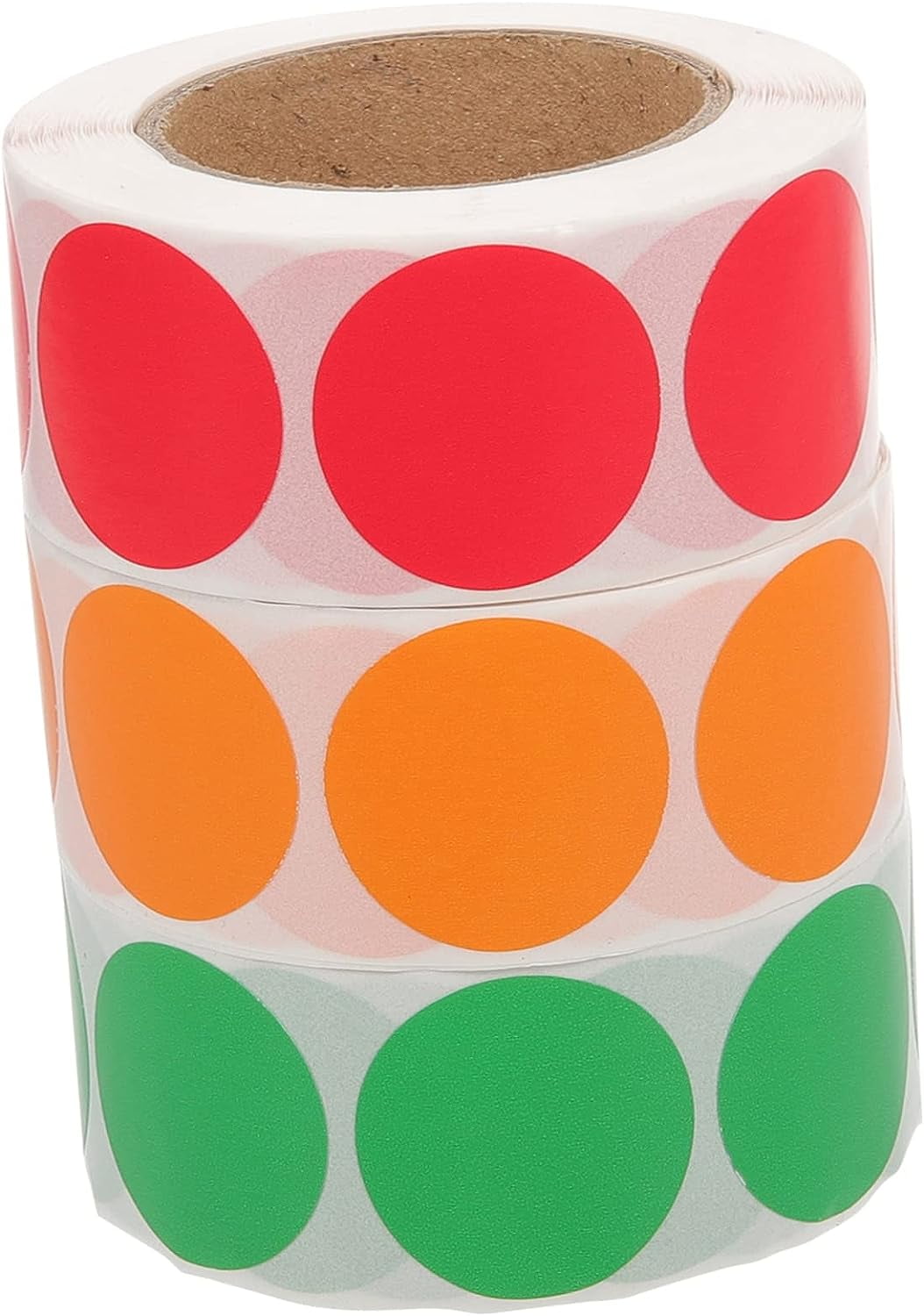 Circle Dots Labels 3 Rolls Envelope Tab Sealer Colored Round Stickers ...