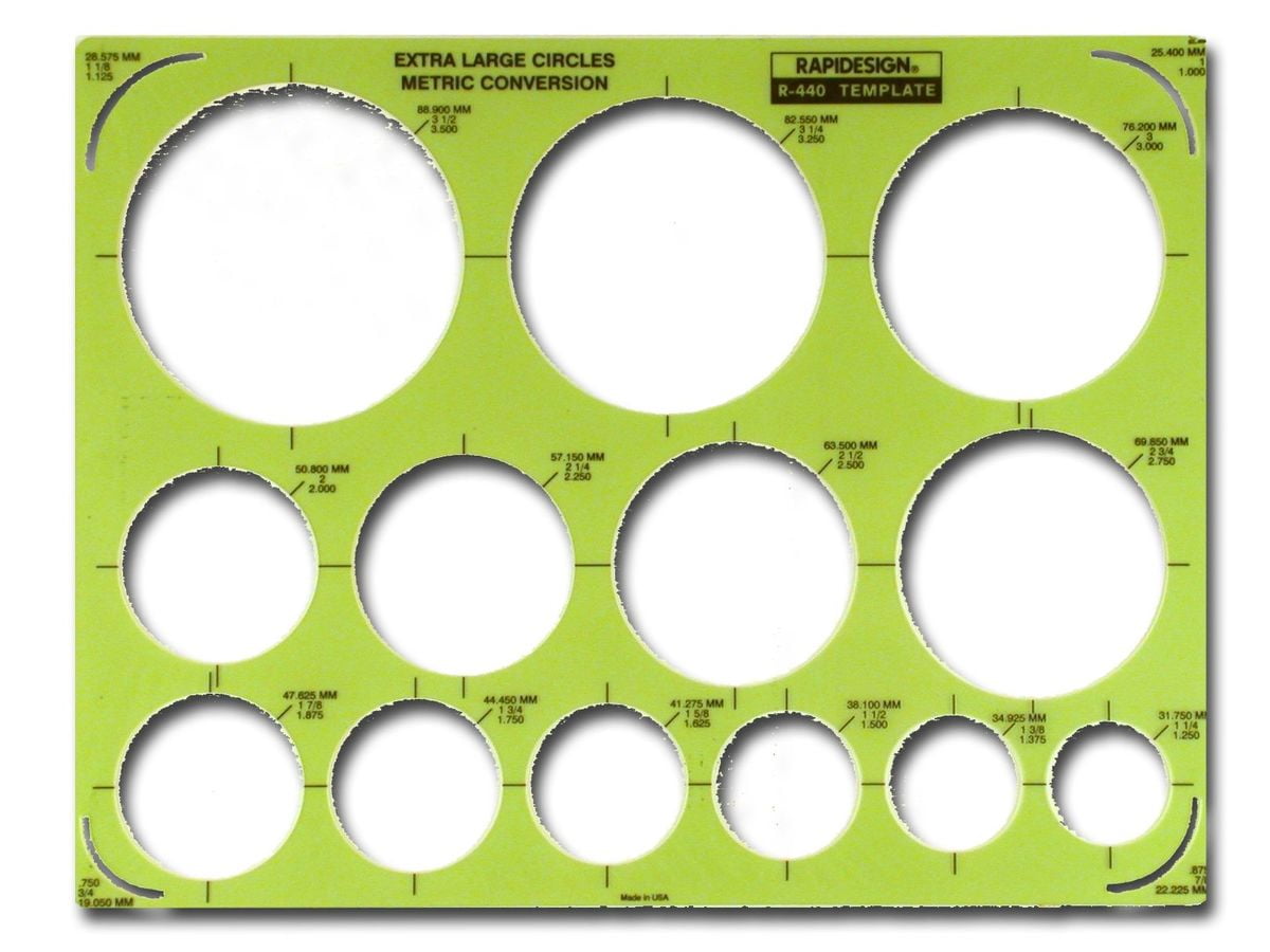 Circle Drafting Templates extra large circles (pack of 2) - Walmart.com