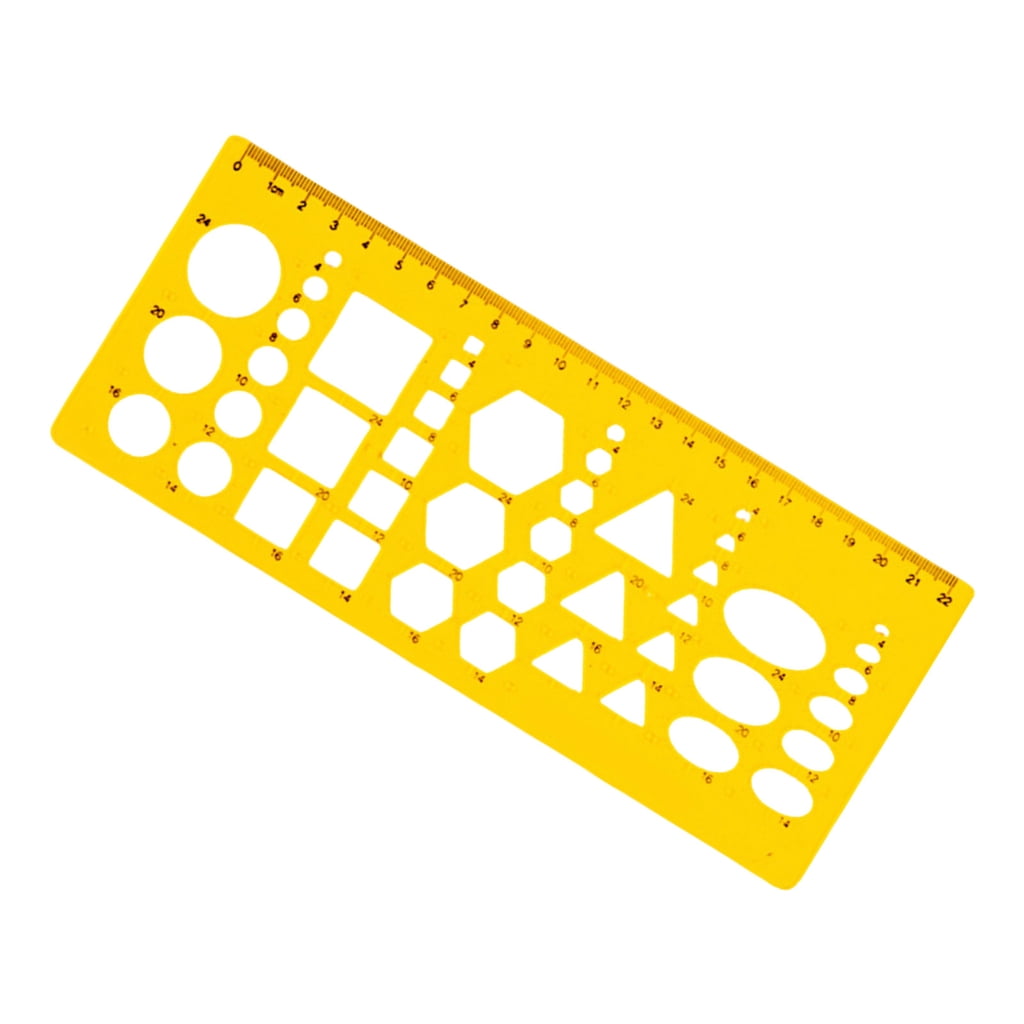 Circle Drawing Stencils Clear Measuring Ruler for Engineering Drawing ...