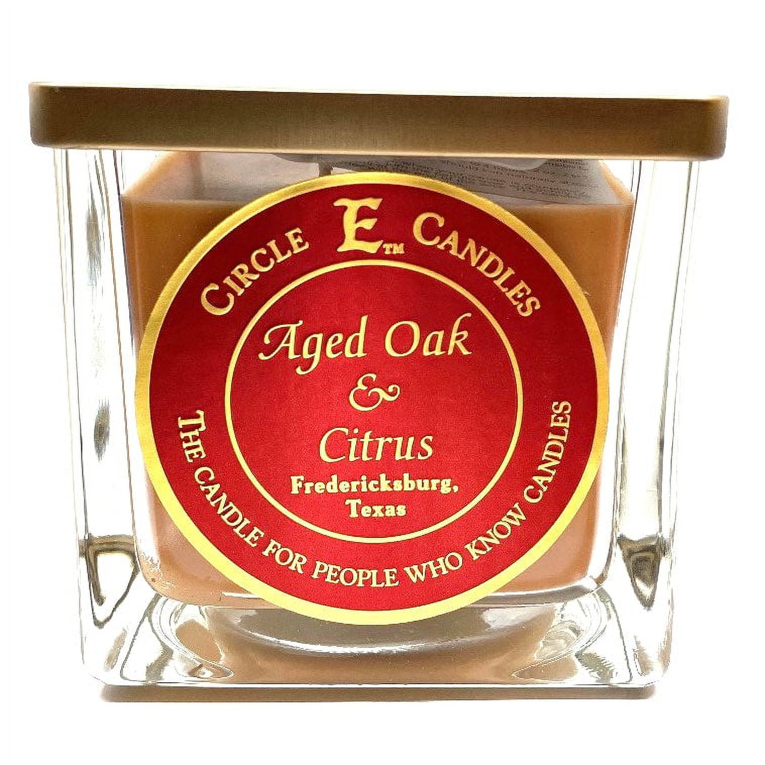 Circle E Candles, Aged Oak & Citrus Scent, Large Size Jar Candle, 43oz ...