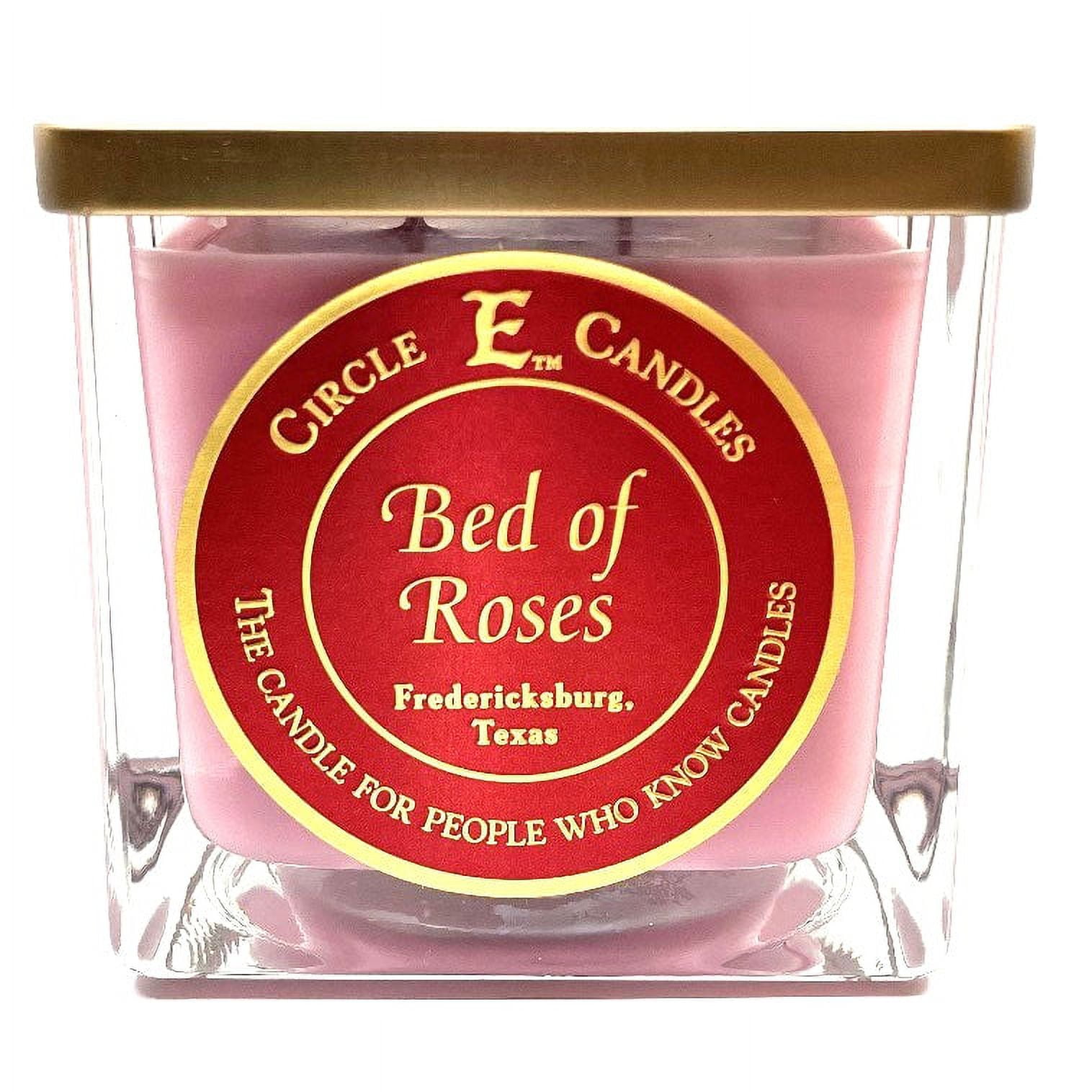 Circle E Candles, Relaxing Bed of Roses Scent, Natural Large Jar Candle ...