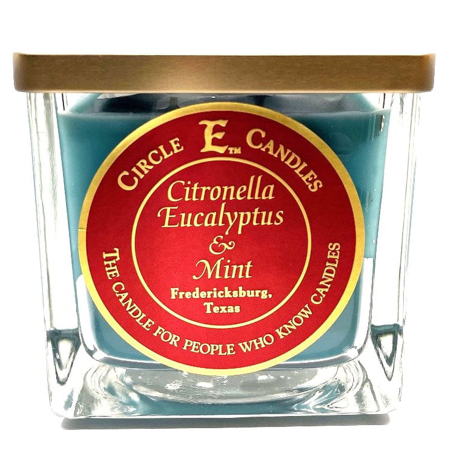 Circle E Candles, Citronella Eucalyptus & Mint Scent, Small Size Jar ...