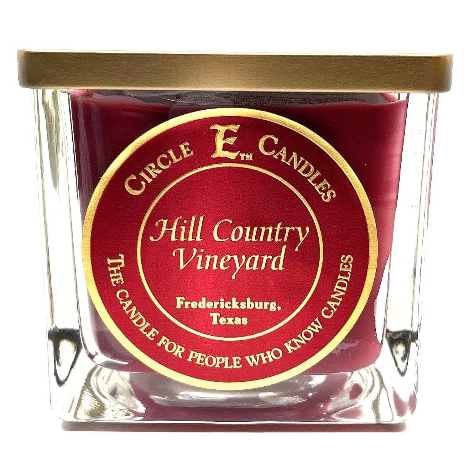 Circle E Candles, Hill Country Vineyards Scent, Small Size Jar Candle ...