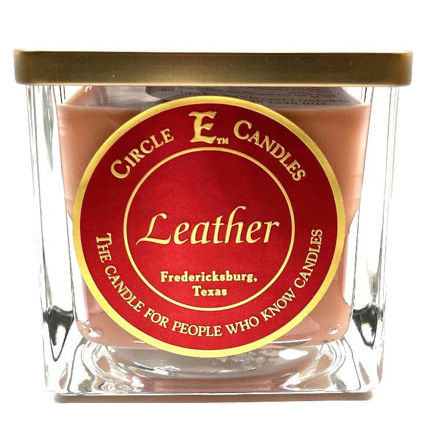 Circle E Candles, Calming Leather Scent, Medium Jar, 22oz, 2 Wicks ...