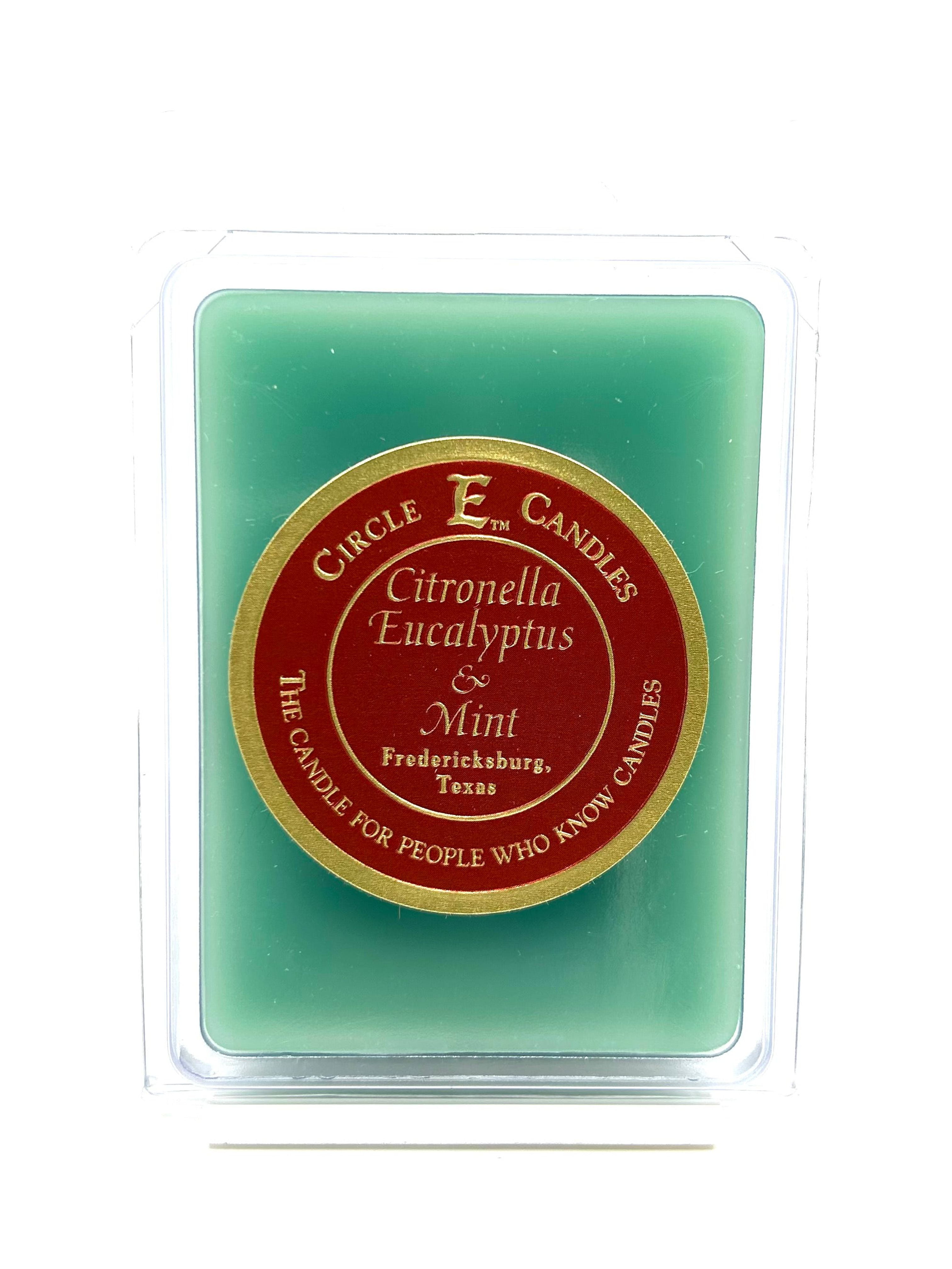 Circle E Candles Wax Melt Tart, Citronella Eucalyptus & Mint Scent ...