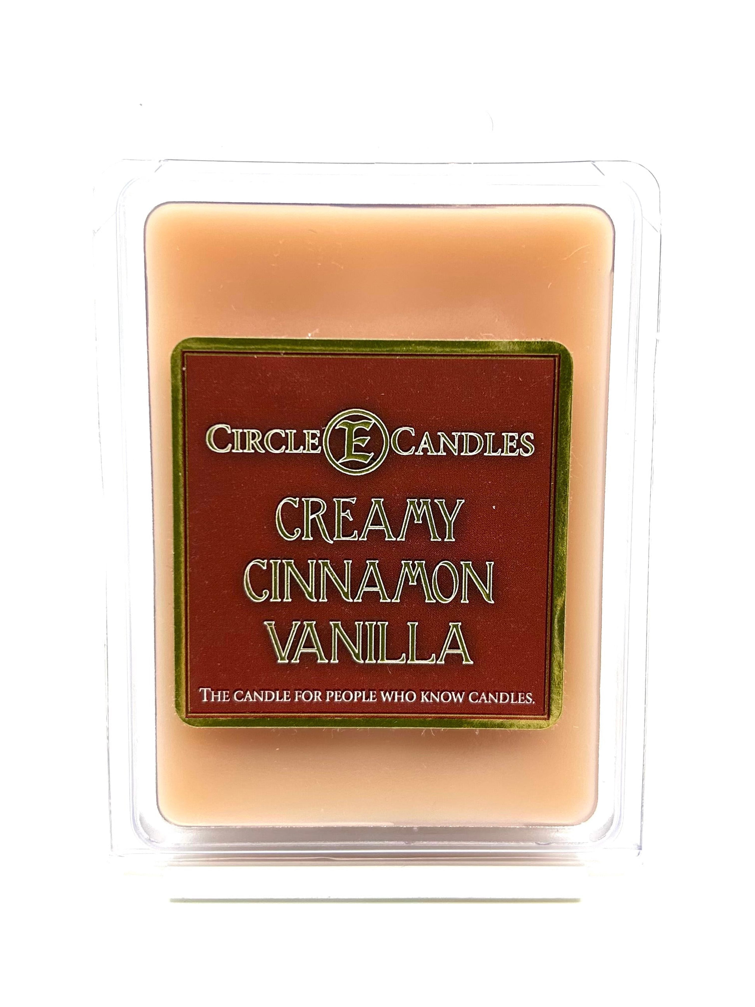 Circle E Candles Wax Melt Tart, Creamy Cinnamon Vanilla Scent, Pack of ...