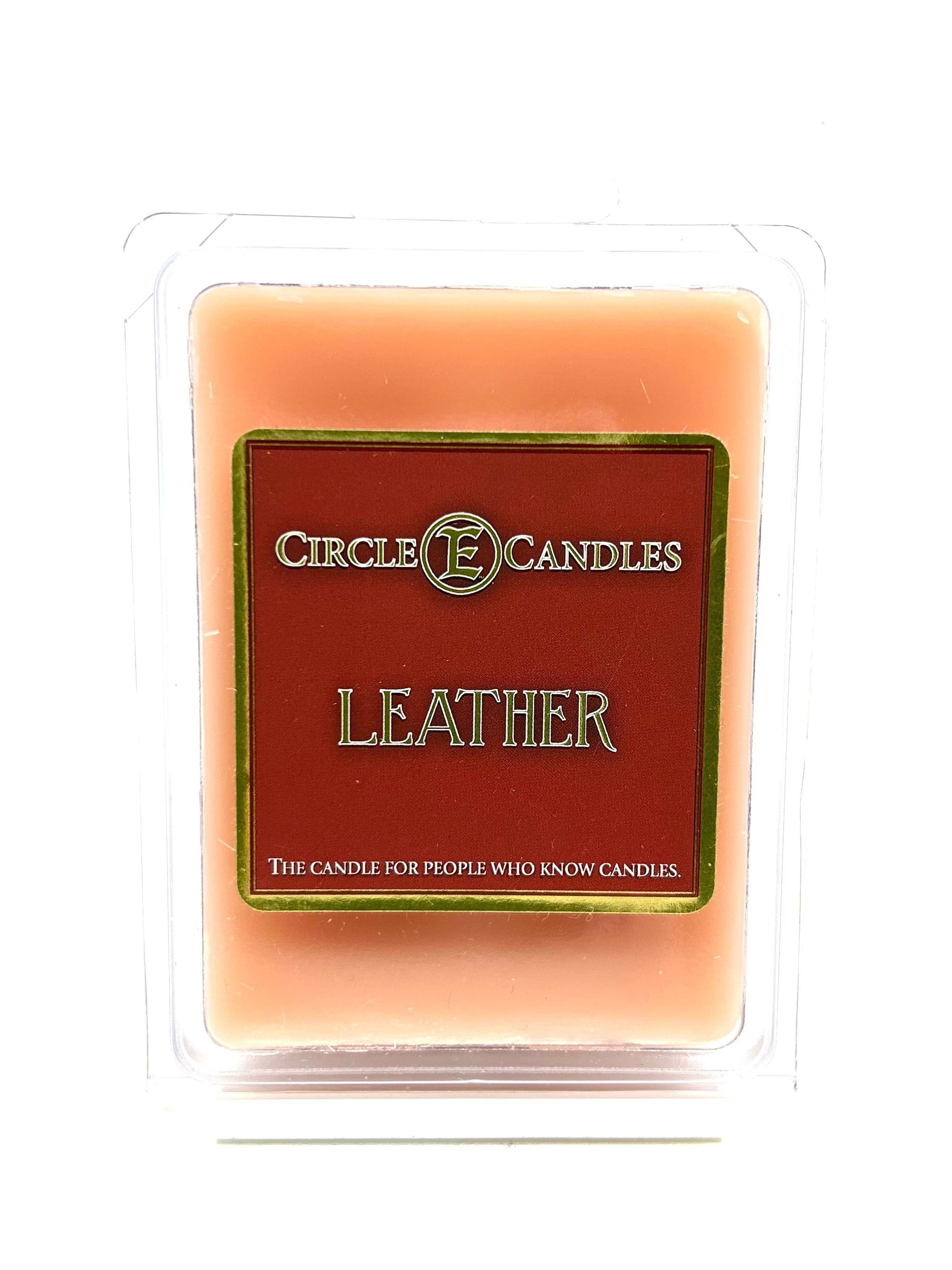 Circle E Candles Wax Melt Tart, Leather Scent, Pack of 6 Tarts, Extra ...