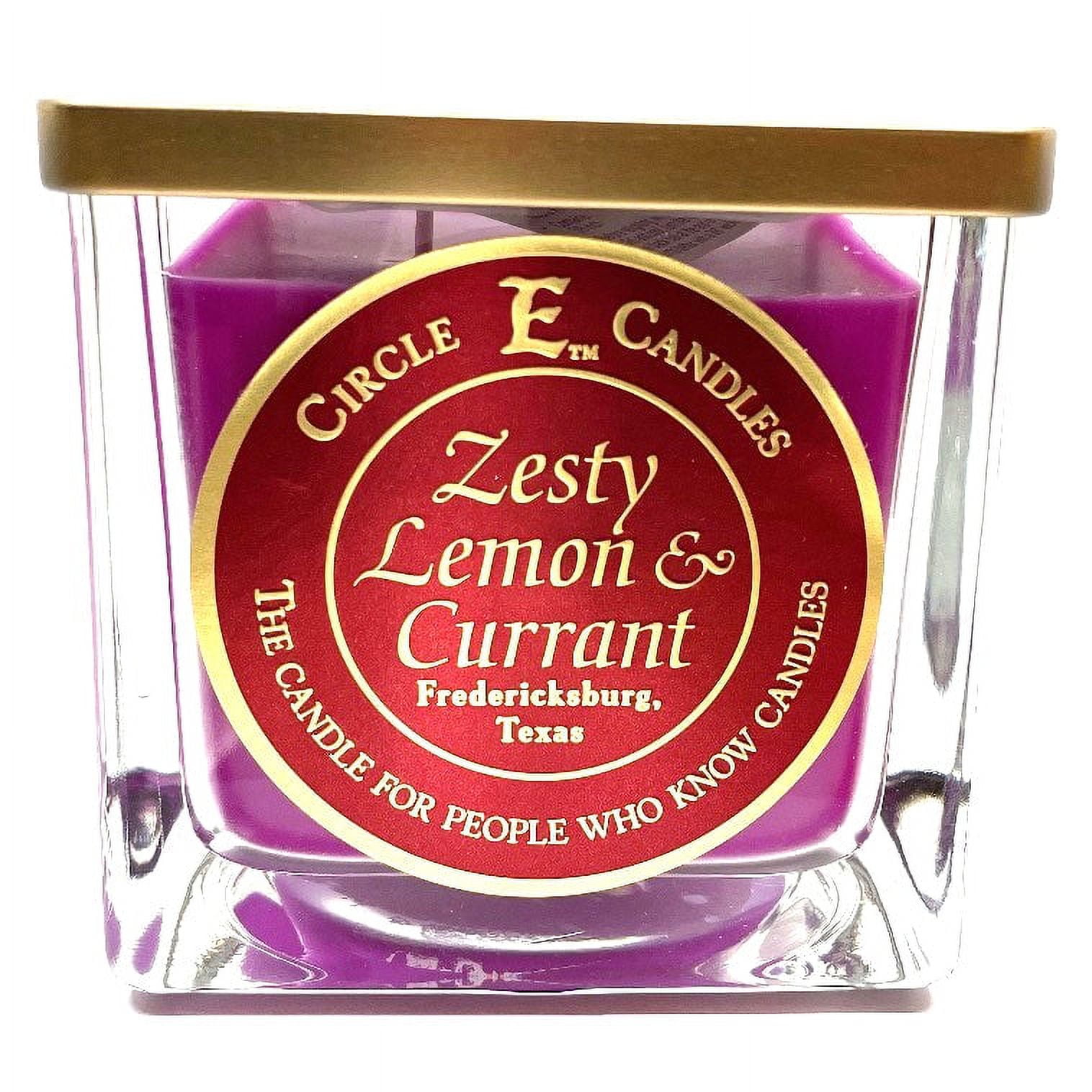 Circle E Candles, Zesty Lemon and Currant Scent, Large Size Jar Candle ...