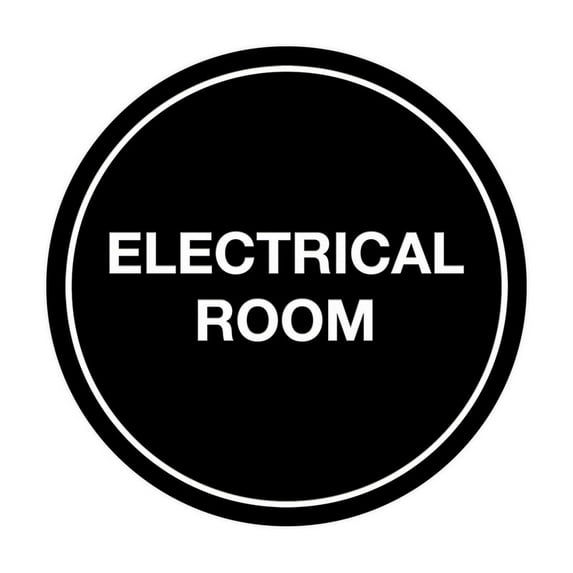 Circle Electrical Room Sign Metal Signs 12 Inch Rust Free Aluminum,Uv ...