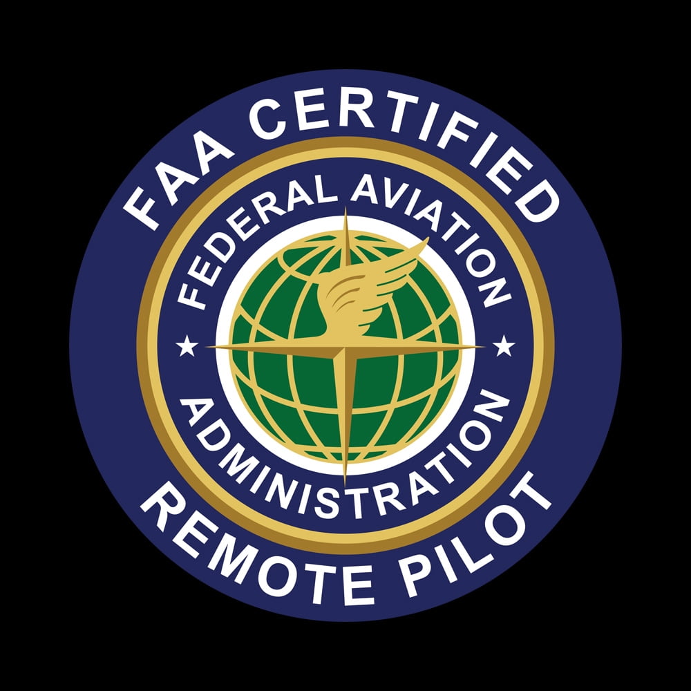 Circle FAA Certified Remote Pilot Sticker Decal - Self Adhesive Vinyl ...