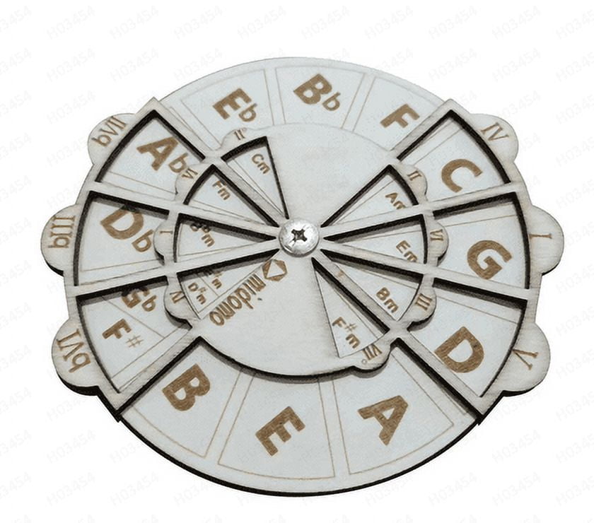 Circle of Fifths Wooden Musician Melody Wheel,Rotatable Heavy Duty ...