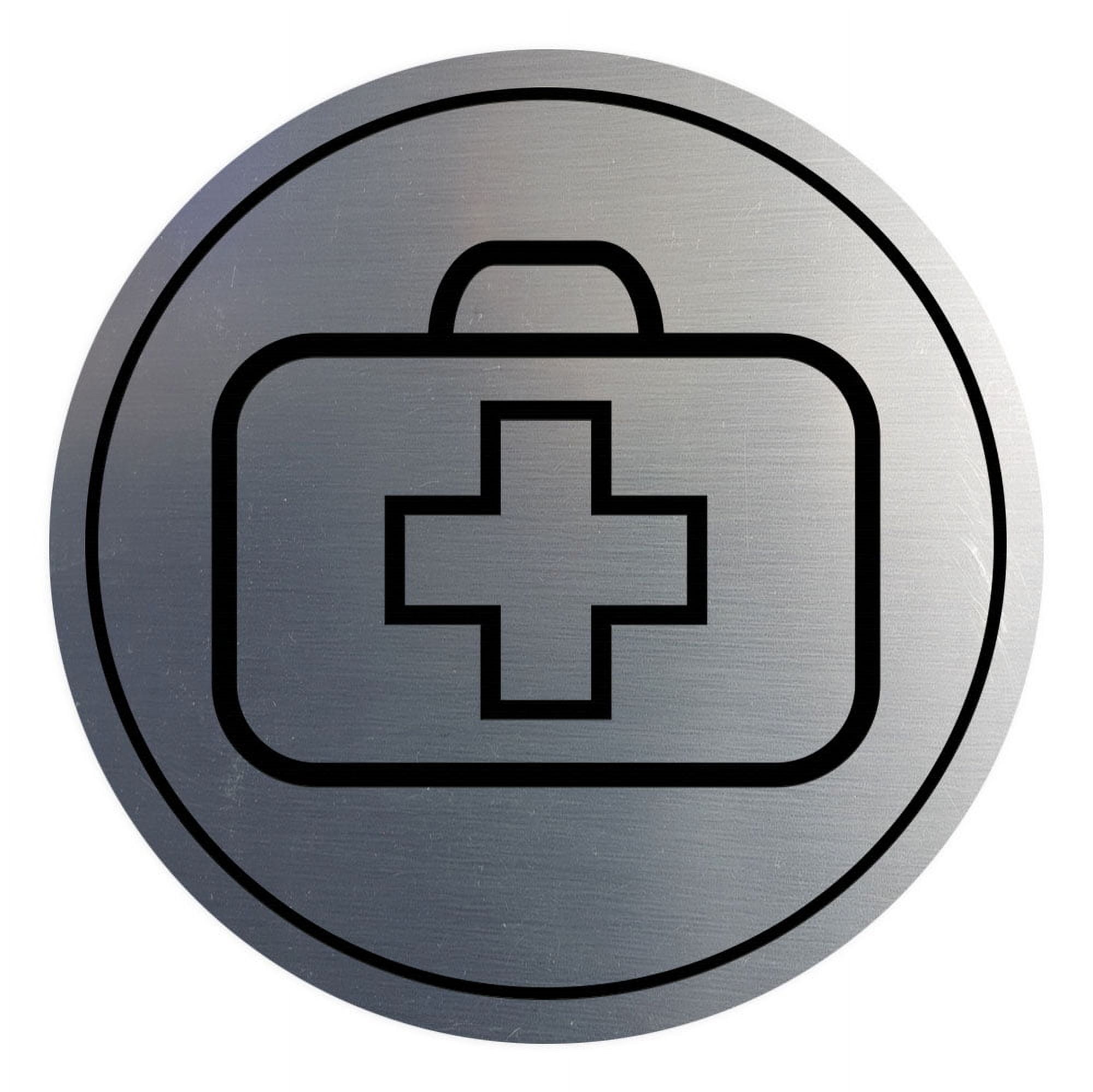 Circle First Aid Graphic Sign Easy Installation Durable