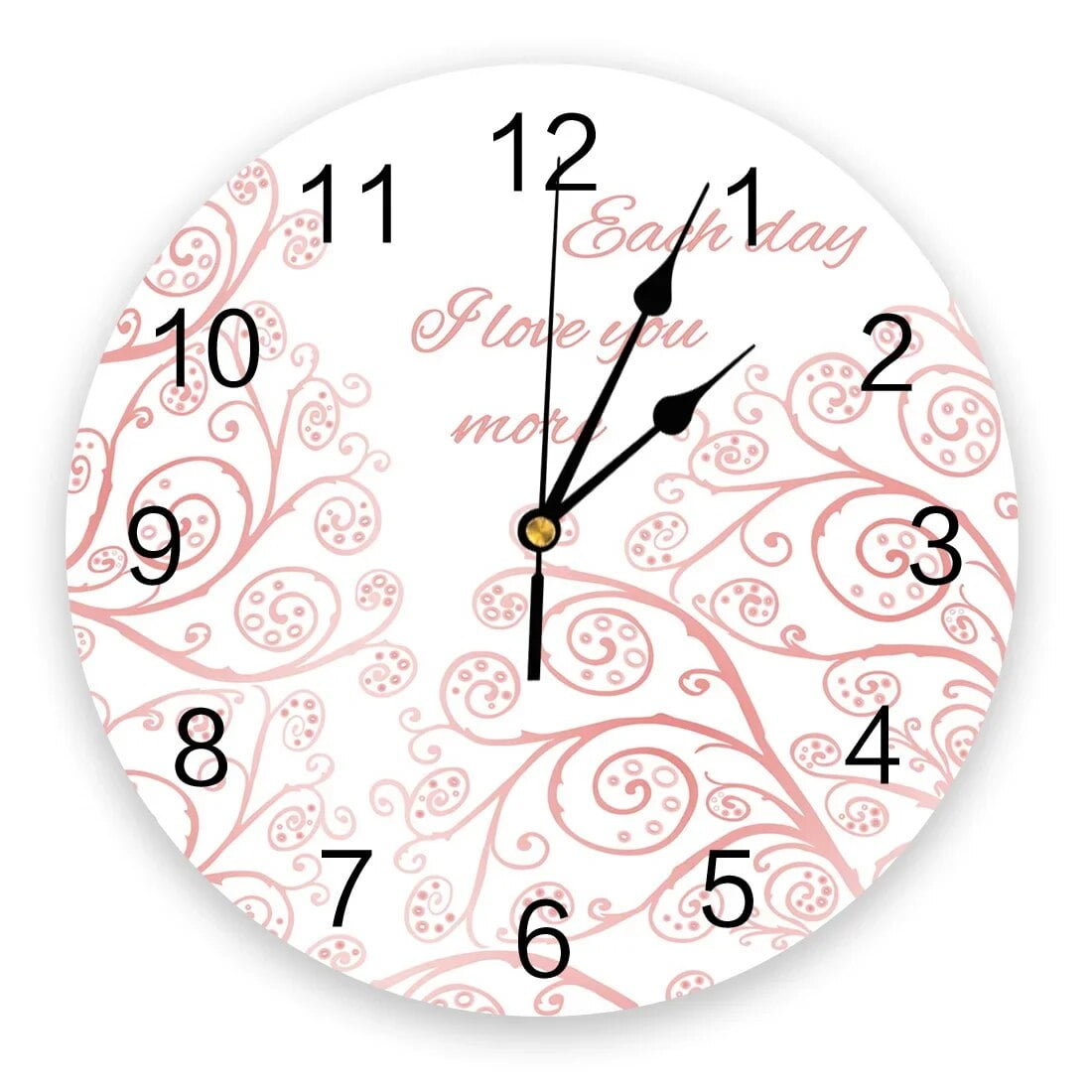 Circle Flower Geometry Lotus PVC Wall Clock Living Room Bedroom Wall ...